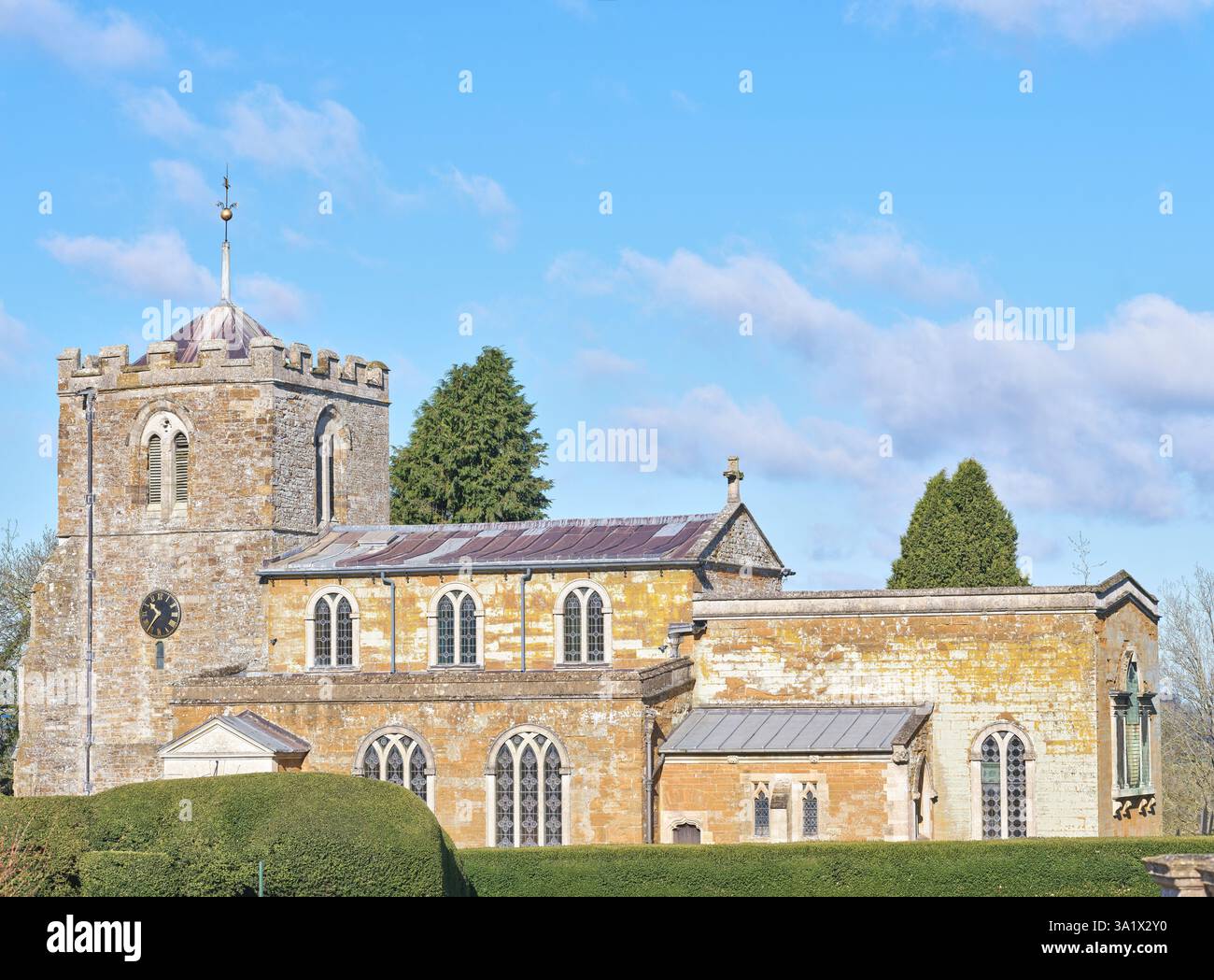 All Hallows christian church in the grounds of Lamport Hall, a grade1 ...