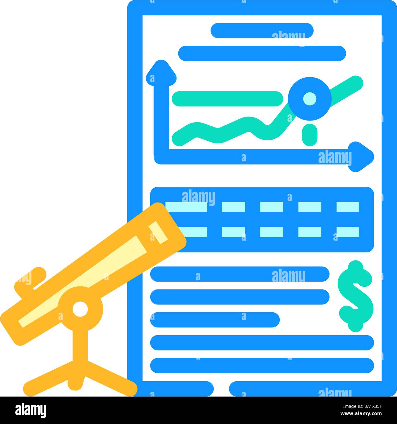 financial forecast budget planning color icon vector illustration Stock ...