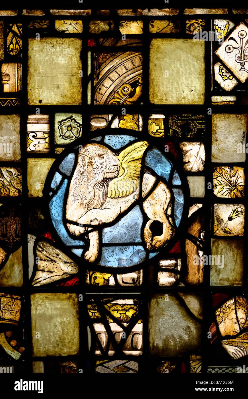 Stained glass window display, medieval wing, Philadelphia Museum of Art ...