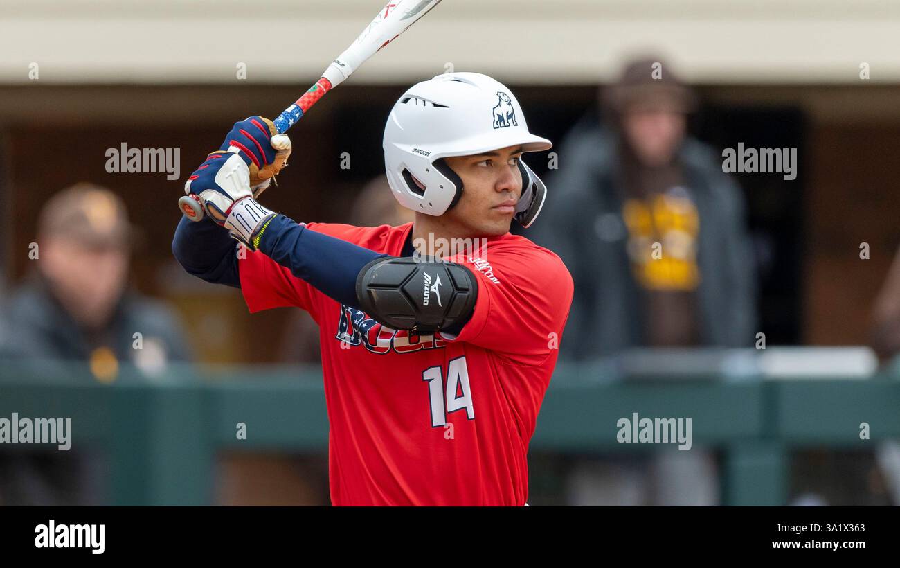 Samford outfielder Angelo Prieto (14) during an NCAA baseball game on ...