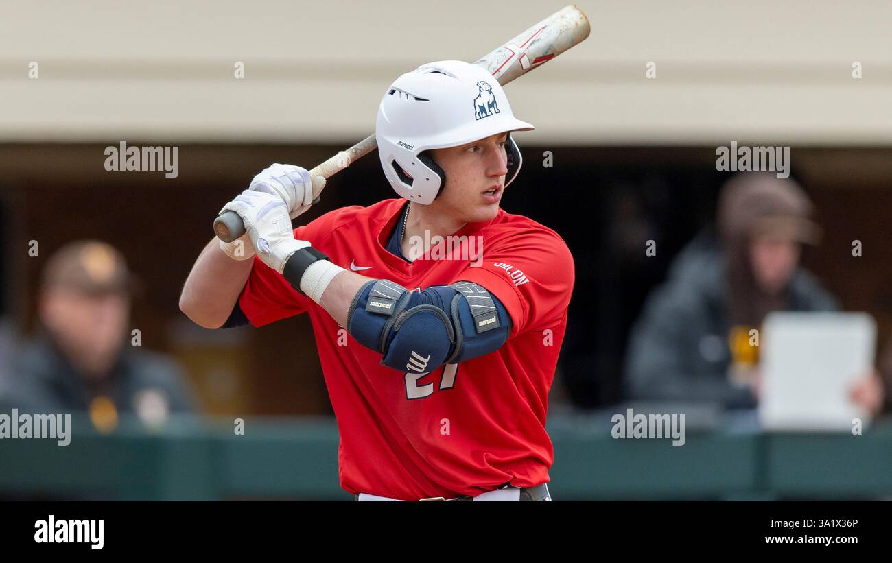Samford infielder Jake Souders (27) during an NCAA baseball game on ...