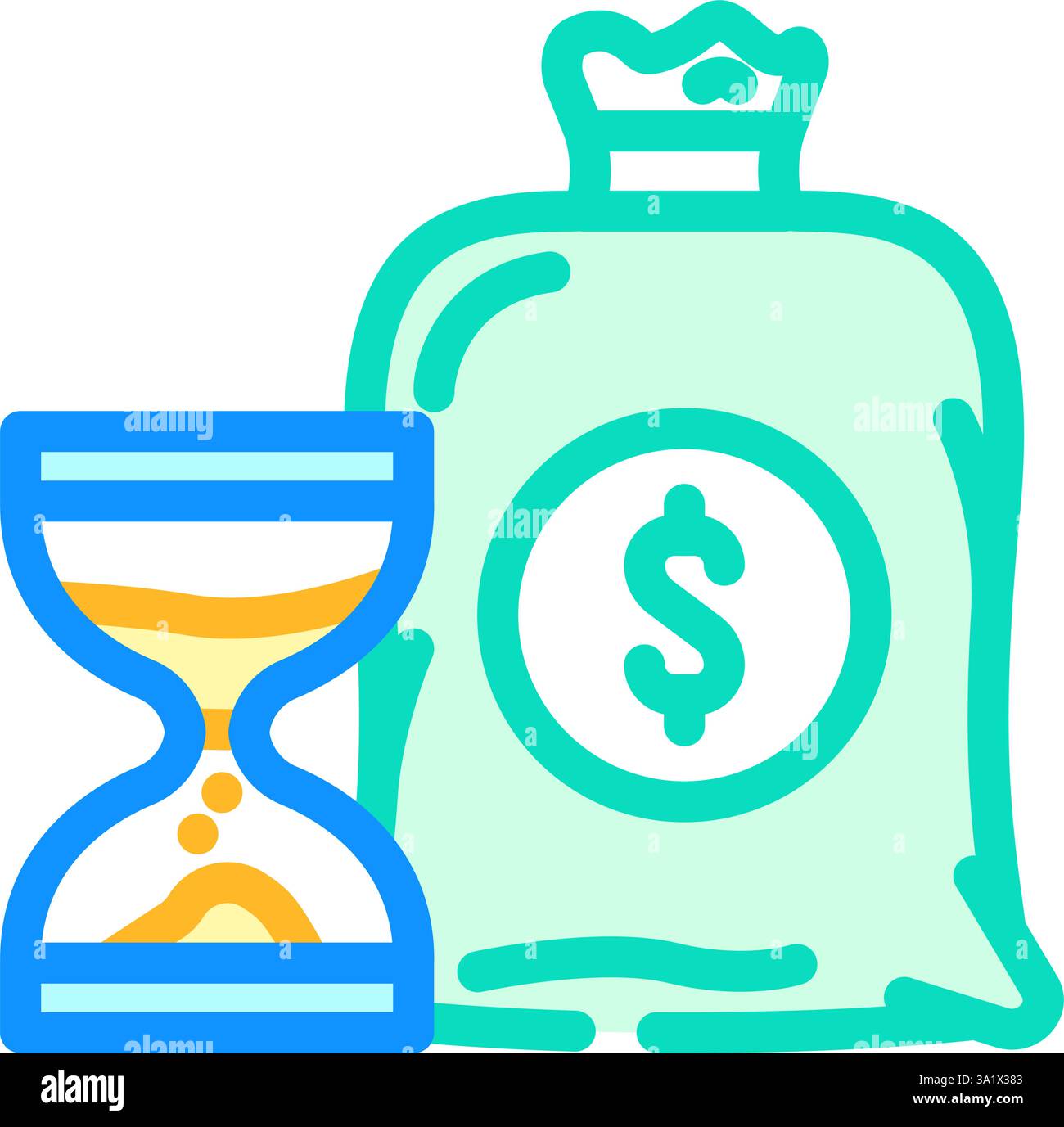 loan repayment budget planning color icon vector illustration Stock ...