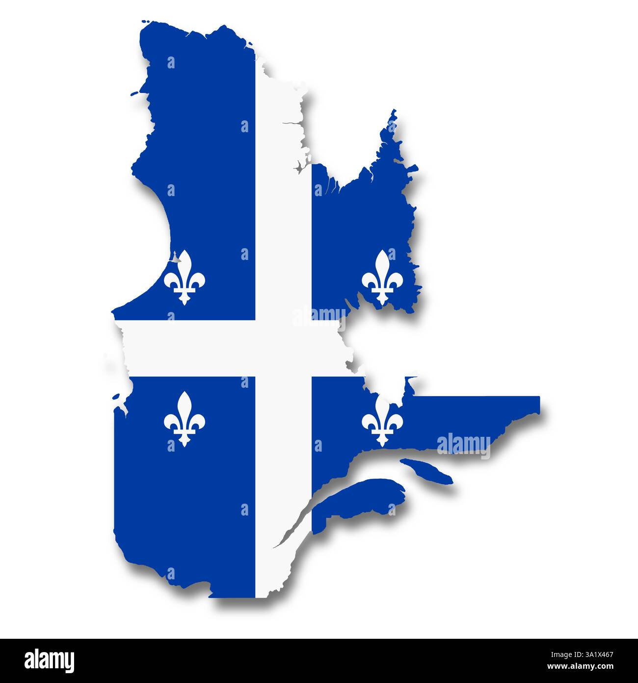 Canada quebec map hi-res stock photography and images - Alamy