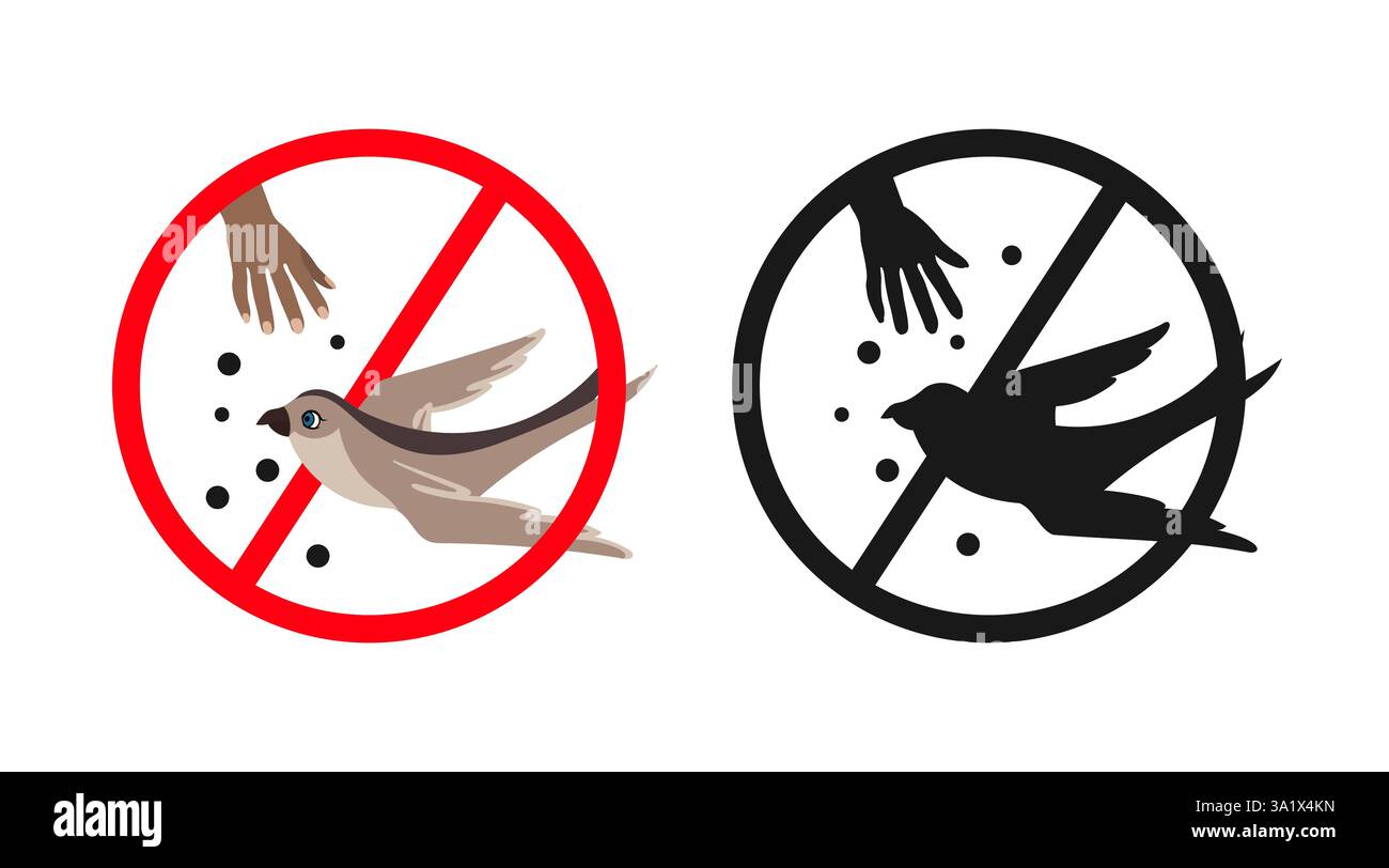 Do not feed birds, forbidden sign Stock Vector Image & Art - Alamy