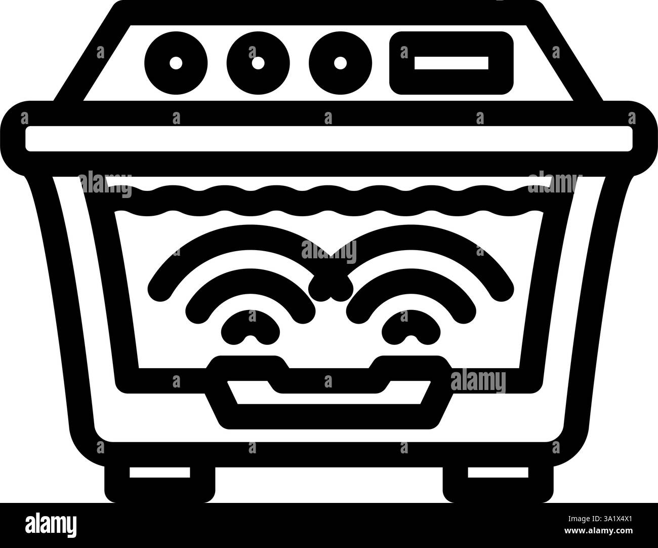 ultrasonic cleaner orthodontist line icon vector illustration Stock ...