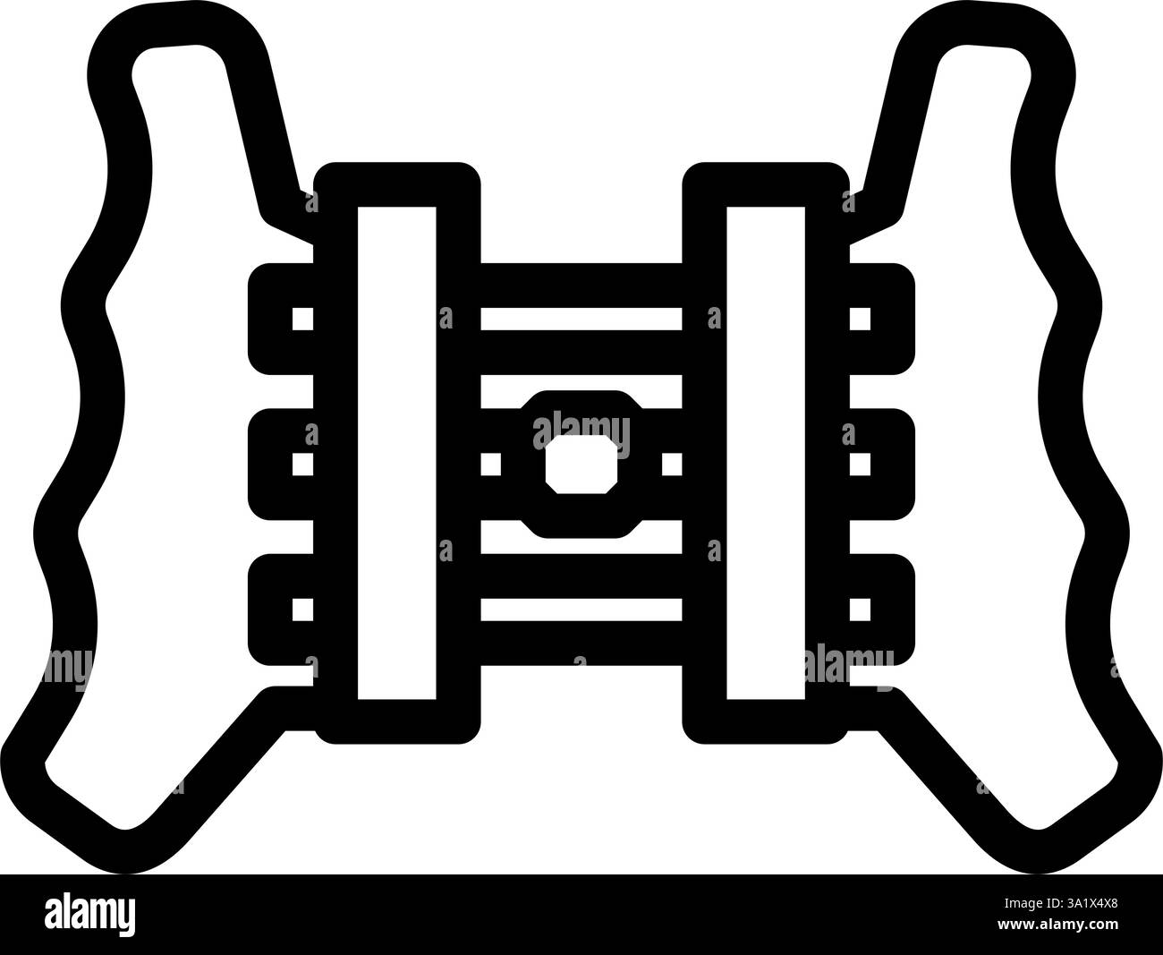 palatal expander orthodontist line icon vector illustration Stock ...