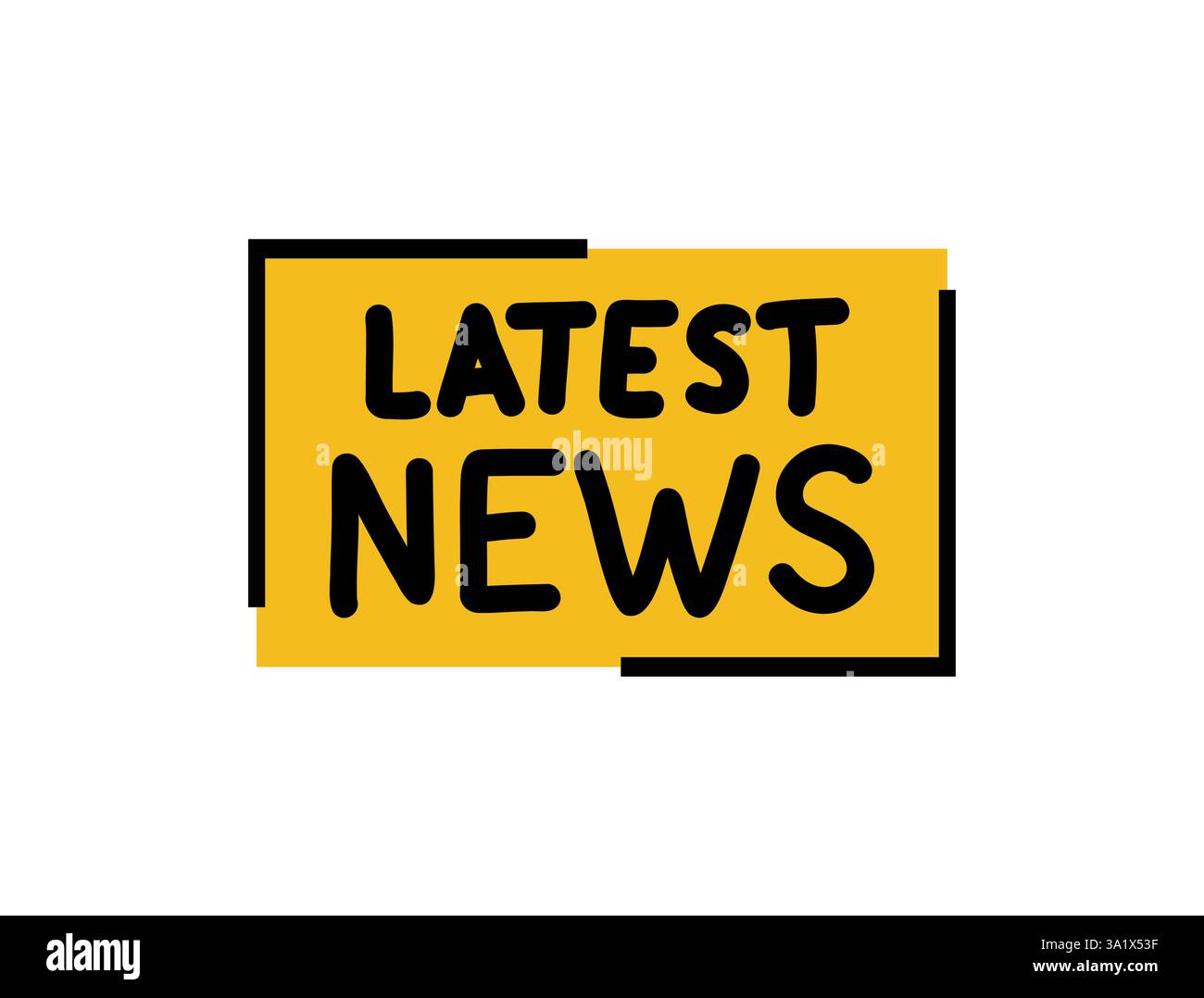 Latest News. Badge, icon, logo vector design illustration on white ...