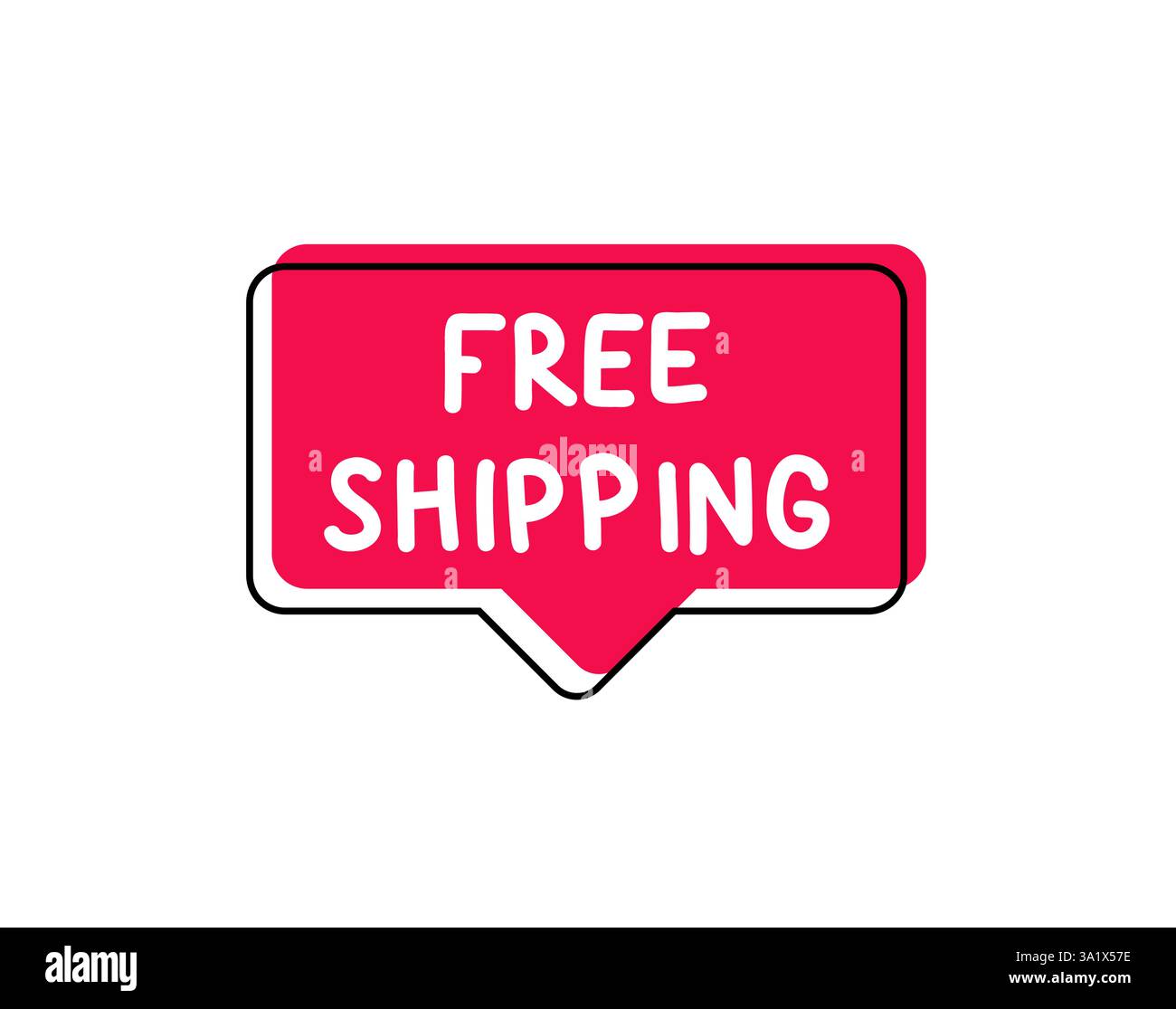 Free Shipping. Badge, icon, logo vector design illustration on white ...