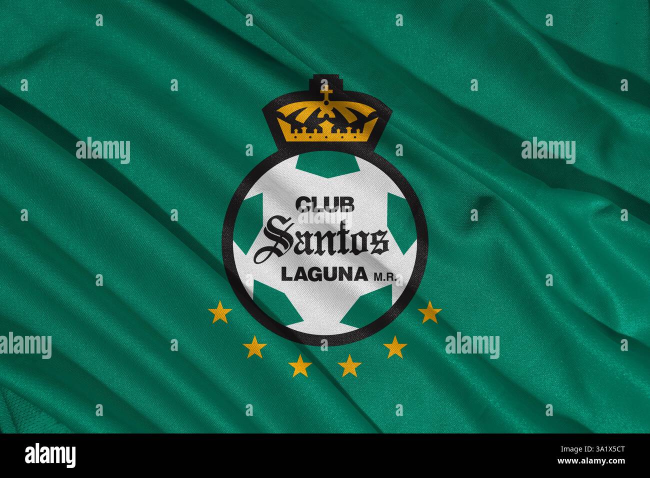 pringsewu, lampung March 10, 2025; Background Santos Laguna football ...