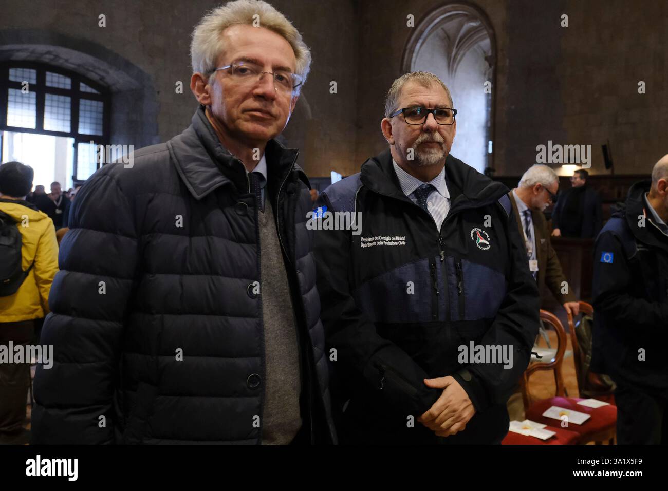 the mayor of naples Gaetano Manfredi and national civil protection ...