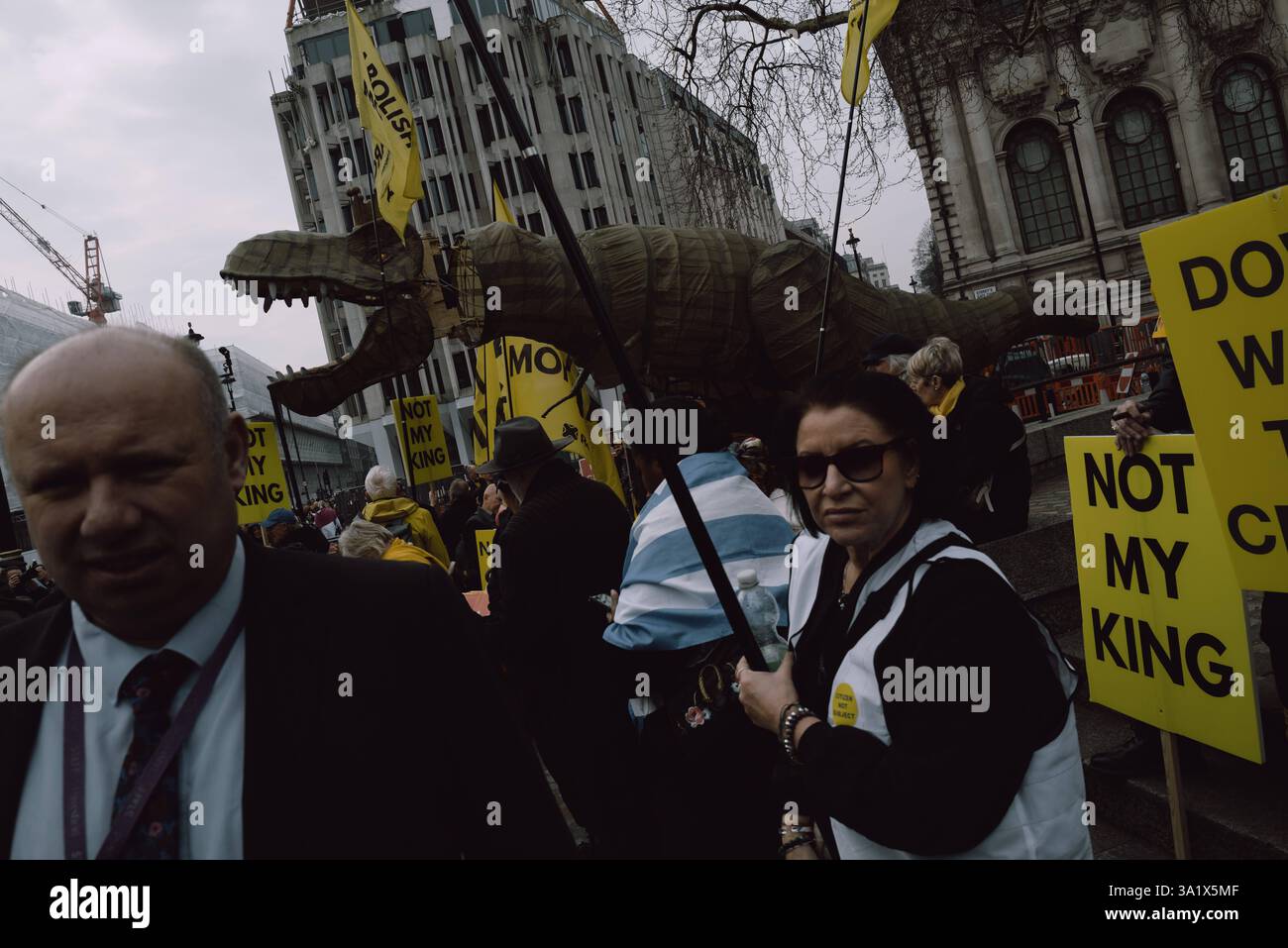 Anti-Monarchy Protest in London Activists from Republic stage a protest ...