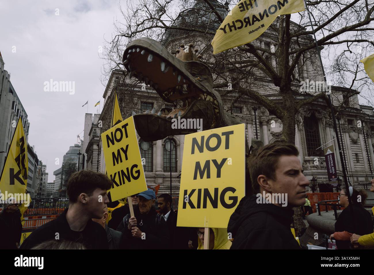 Anti-Monarchy Protest in London Activists from Republic stage a protest ...
