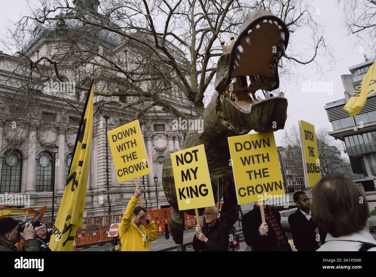 Anti-Monarchy Protest in London Activists from Republic stage a protest ...