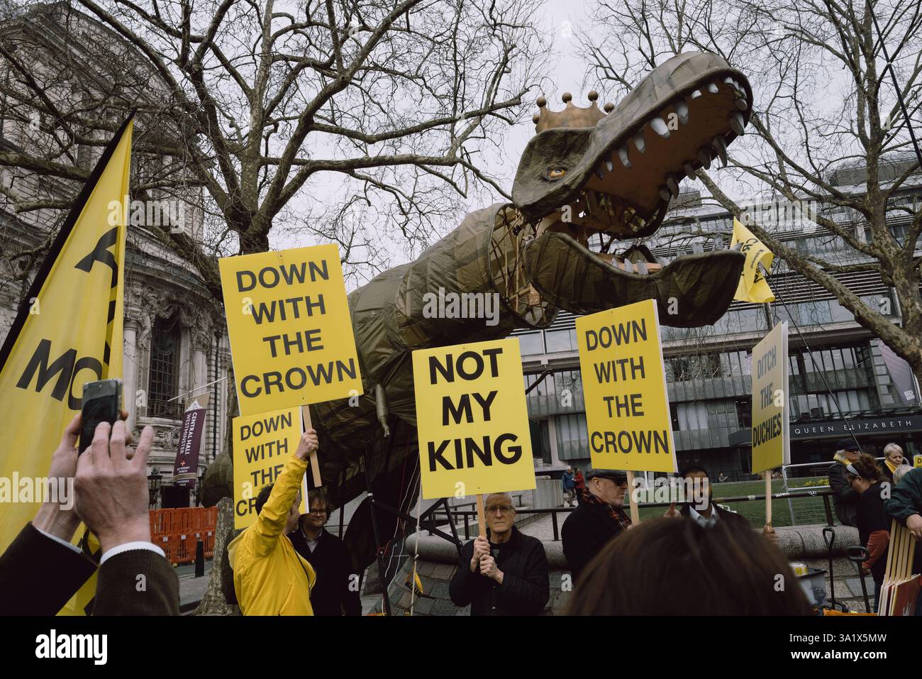 Anti-Monarchy Protest in London Activists from Republic stage a protest ...