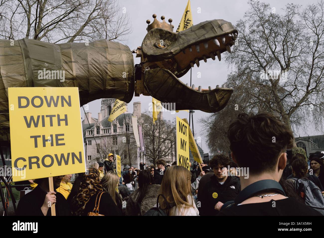 Anti-Monarchy Protest in London Activists from Republic stage a protest ...