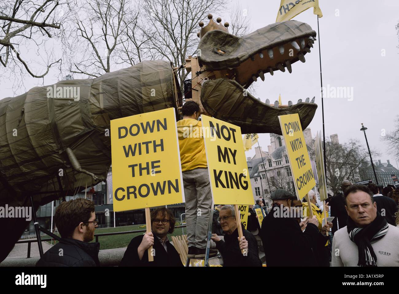 Anti-Monarchy Protest in London Activists from Republic stage a protest ...