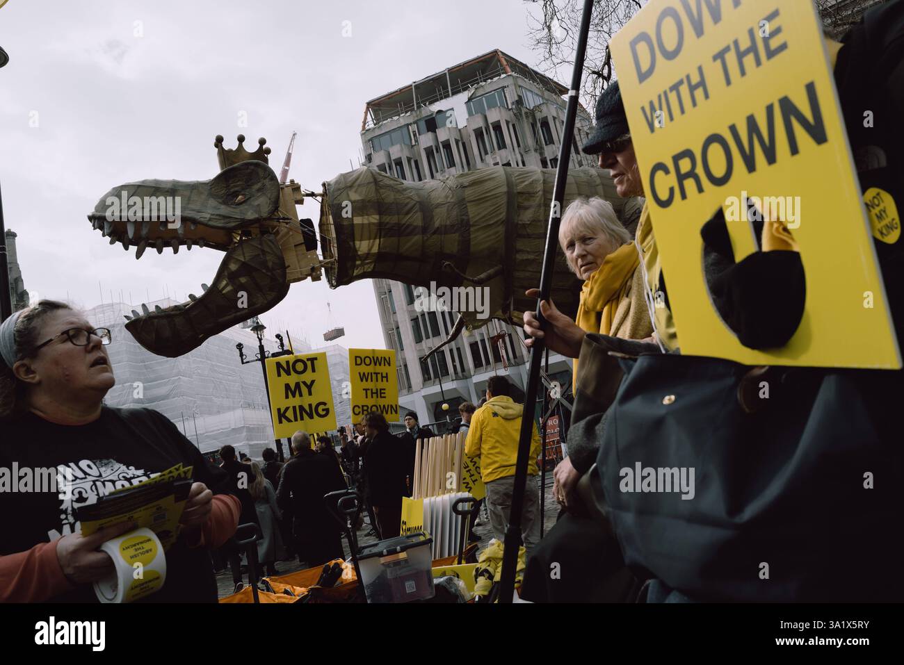 Anti-Monarchy Protest in London Activists from Republic stage a protest ...