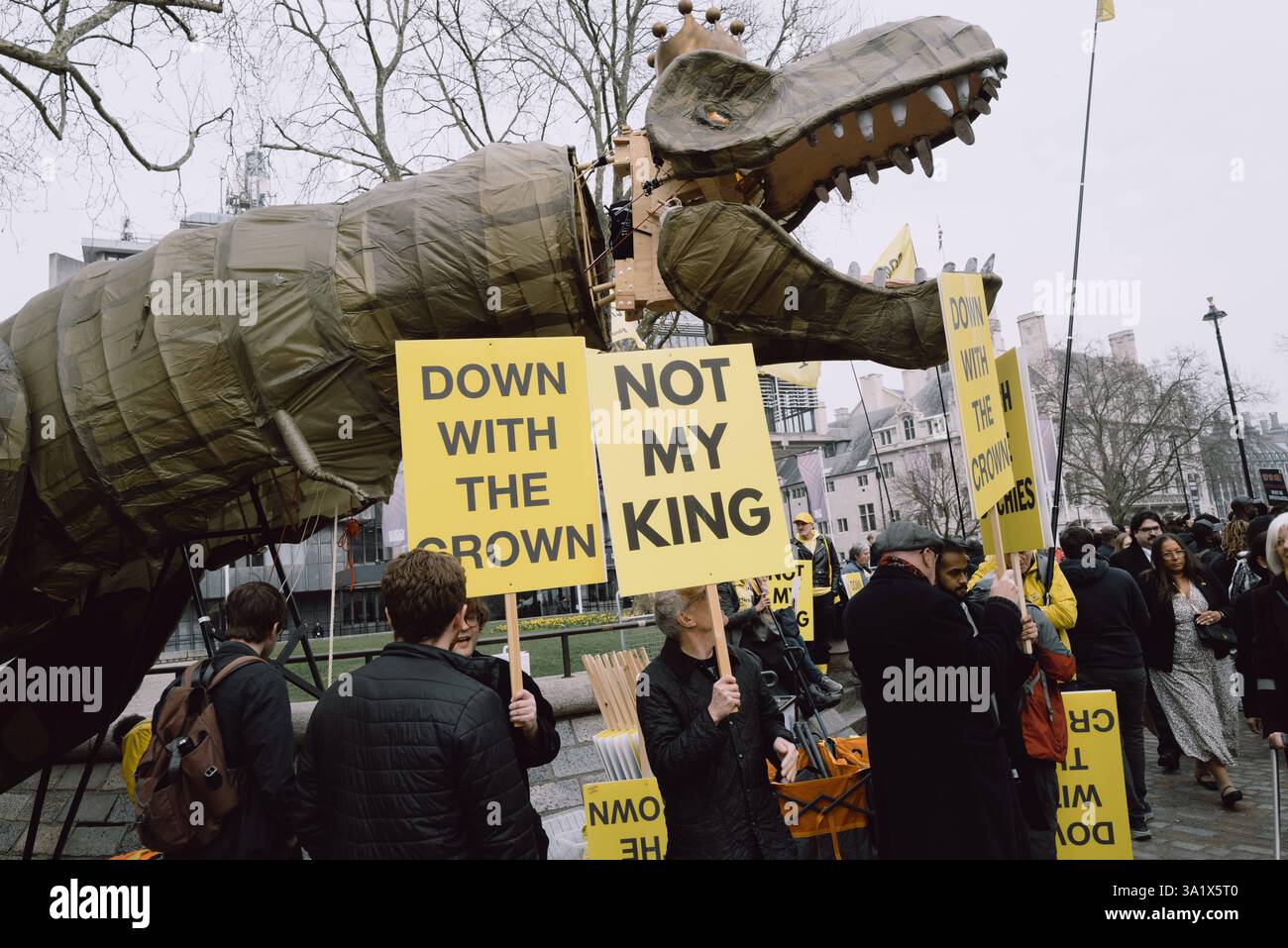 Anti-Monarchy Protest in London Activists from Republic stage a protest ...