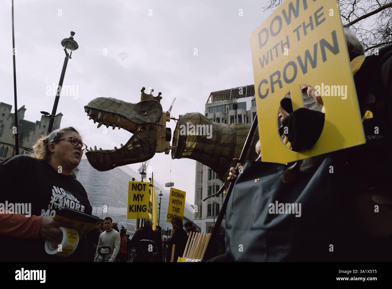 Anti-Monarchy Protest in London Activists from Republic stage a protest ...