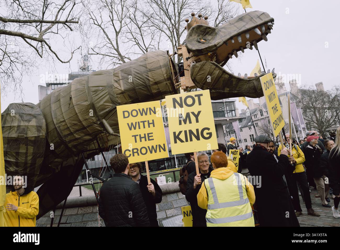 Anti-Monarchy Protest in London Activists from Republic stage a protest ...