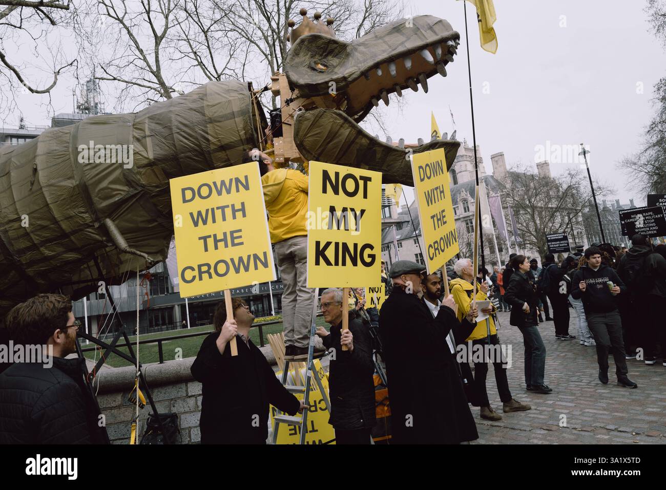 Anti-Monarchy Protest in London Activists from Republic stage a protest ...
