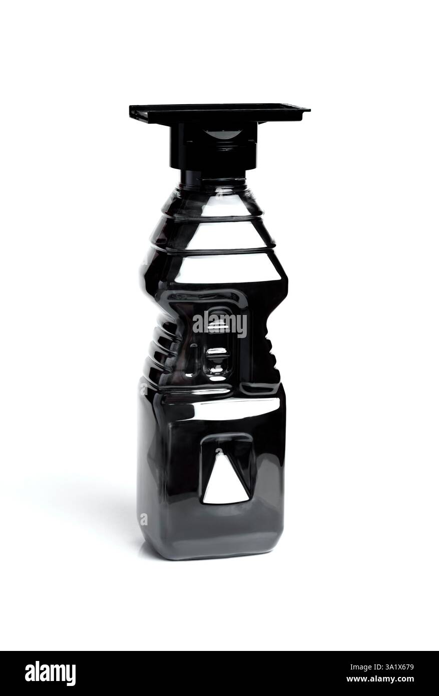 Container with black toner for engineering printing machine on white ...