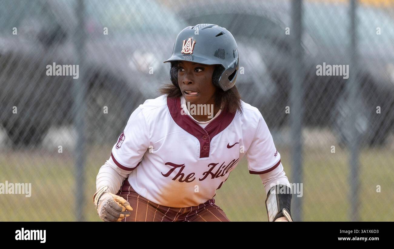 Alabama A&M catcher Toni Purchas (17) during an NCAA softball game on ...