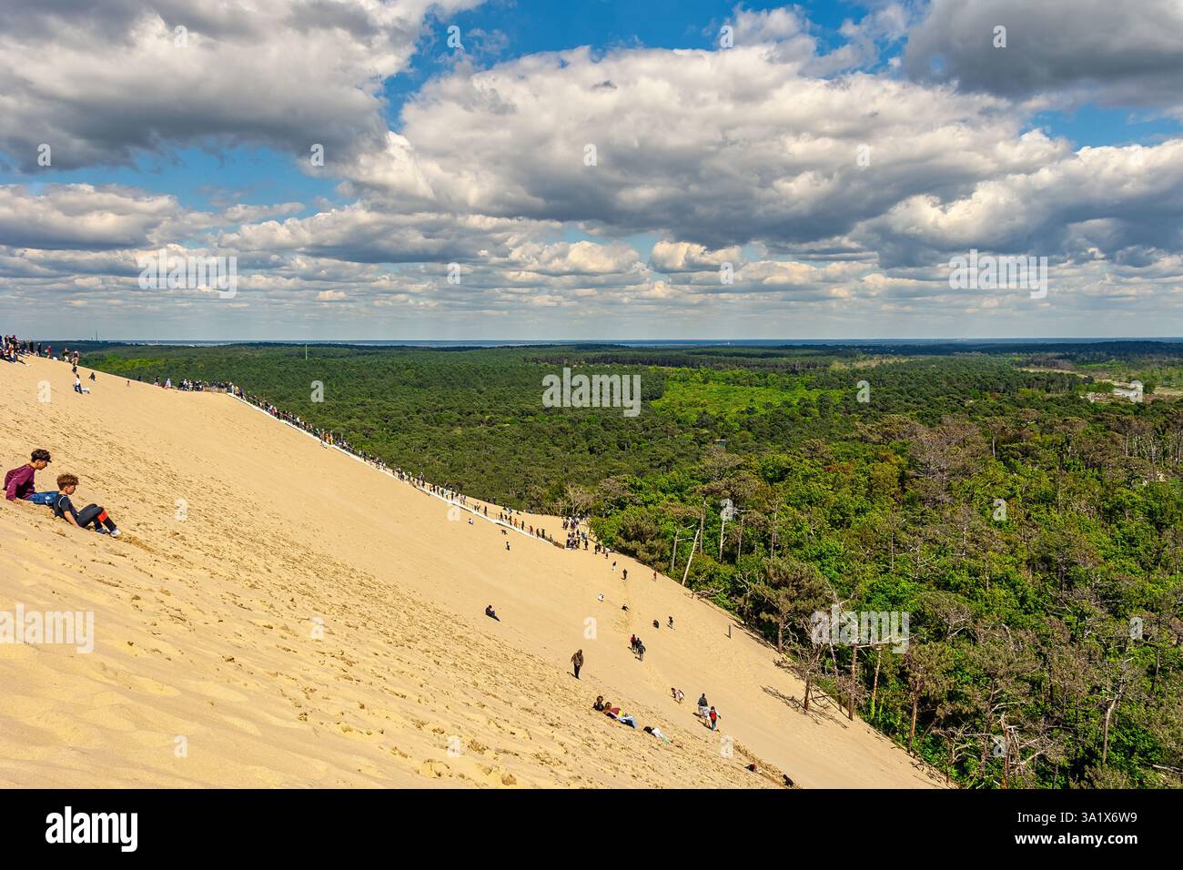 Famous sand dune along the coast that reaches a height of 110 m above ...