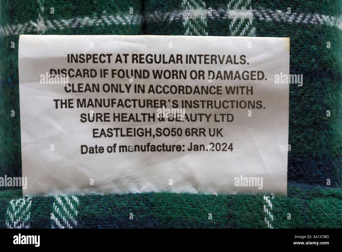 Label on heatpad hi-res stock photography and images - Alamy