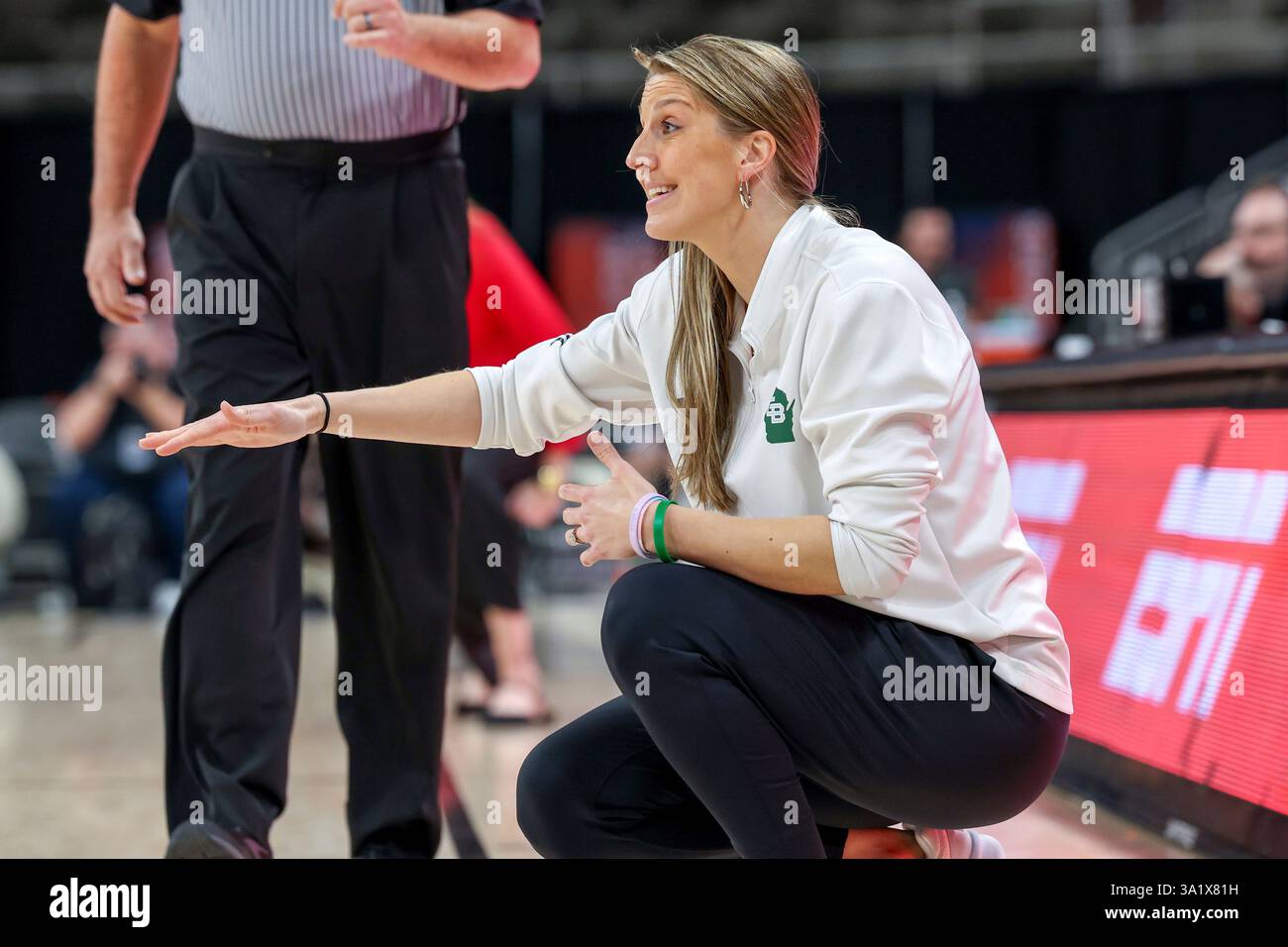 INDIANAPOLIS, IN - MARCH 10: Green Bay Phoenix head coach Kayla Karius ...