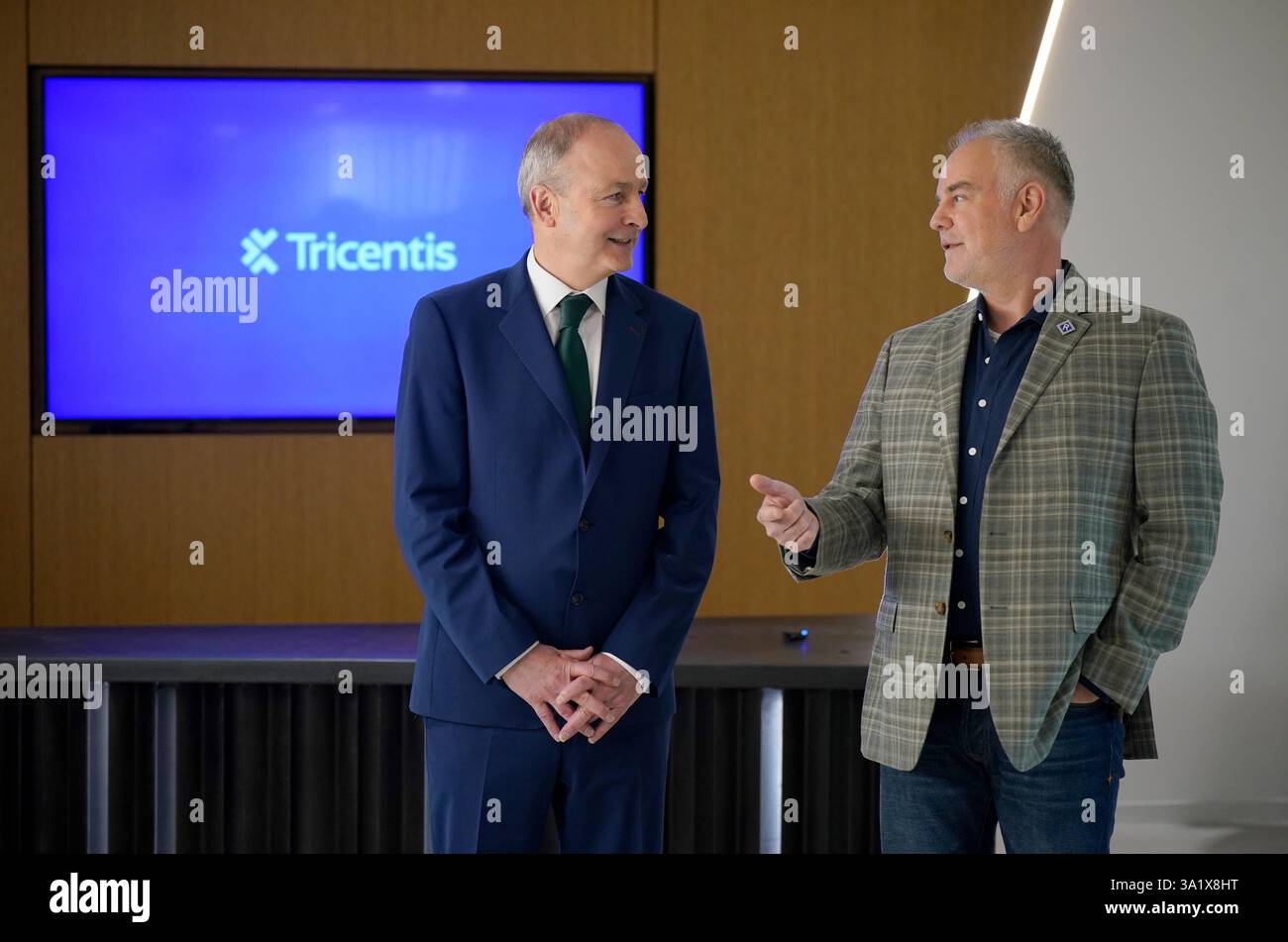 Taoiseach Micheal Martin (left) with Darren Beck, Cheif marketing ...