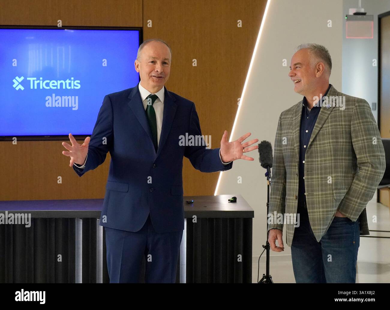 Taoiseach Micheal Martin (left) with Darren Beck, Cheif marketing ...