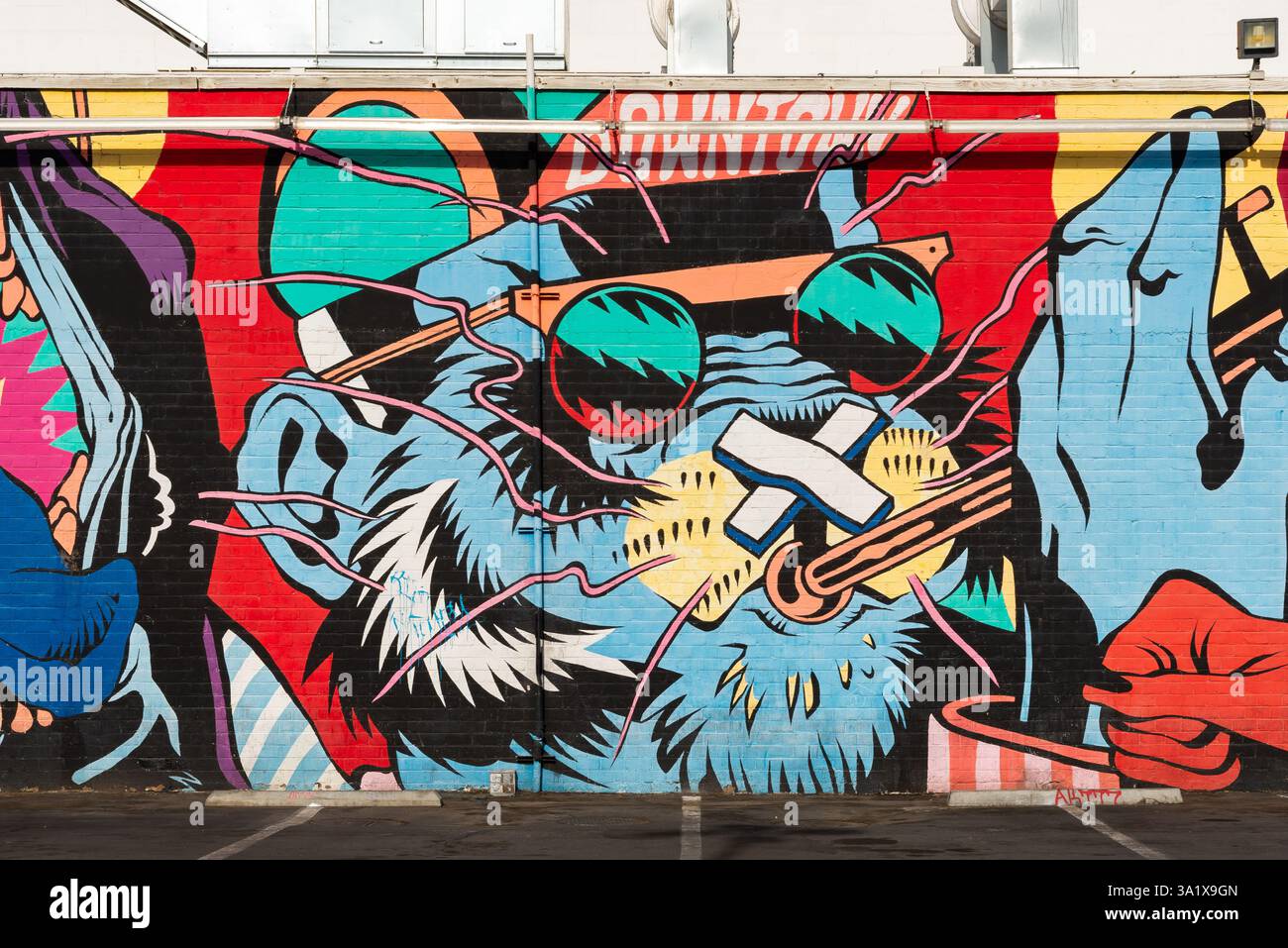 Las Vegas, Nevada - United States - March 2nd, 2025: Downtown mural by ...