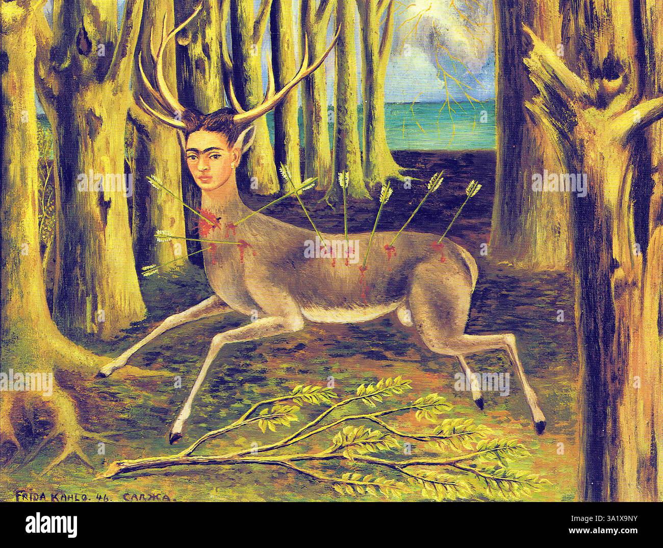 Frida Kahlo - Self-portrait as wounded deer (1946 Stock Photo - Alamy