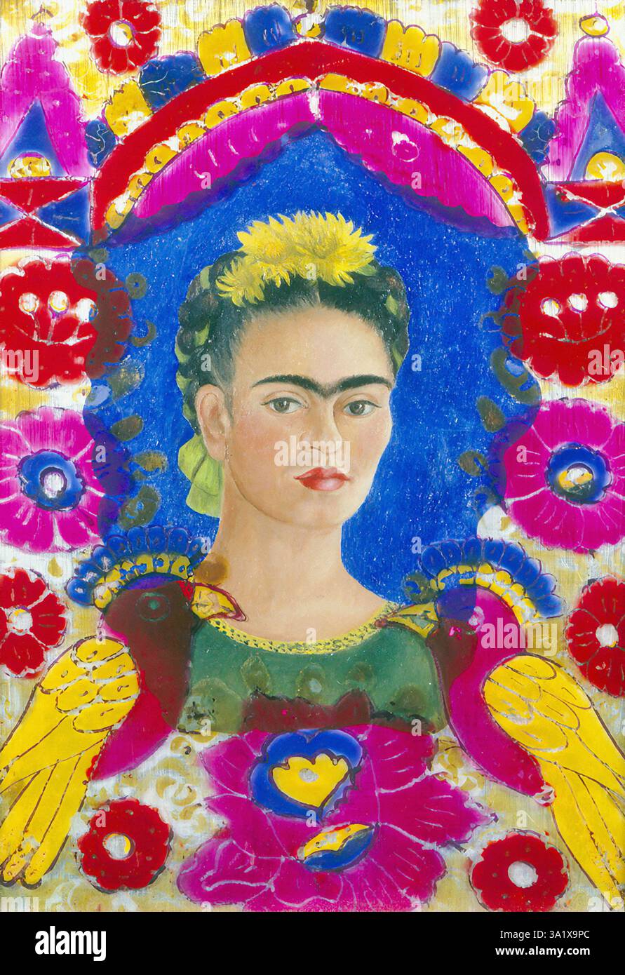 Frida Kahlo - The frame, Self-portrait (1937-38 Stock Photo - Alamy