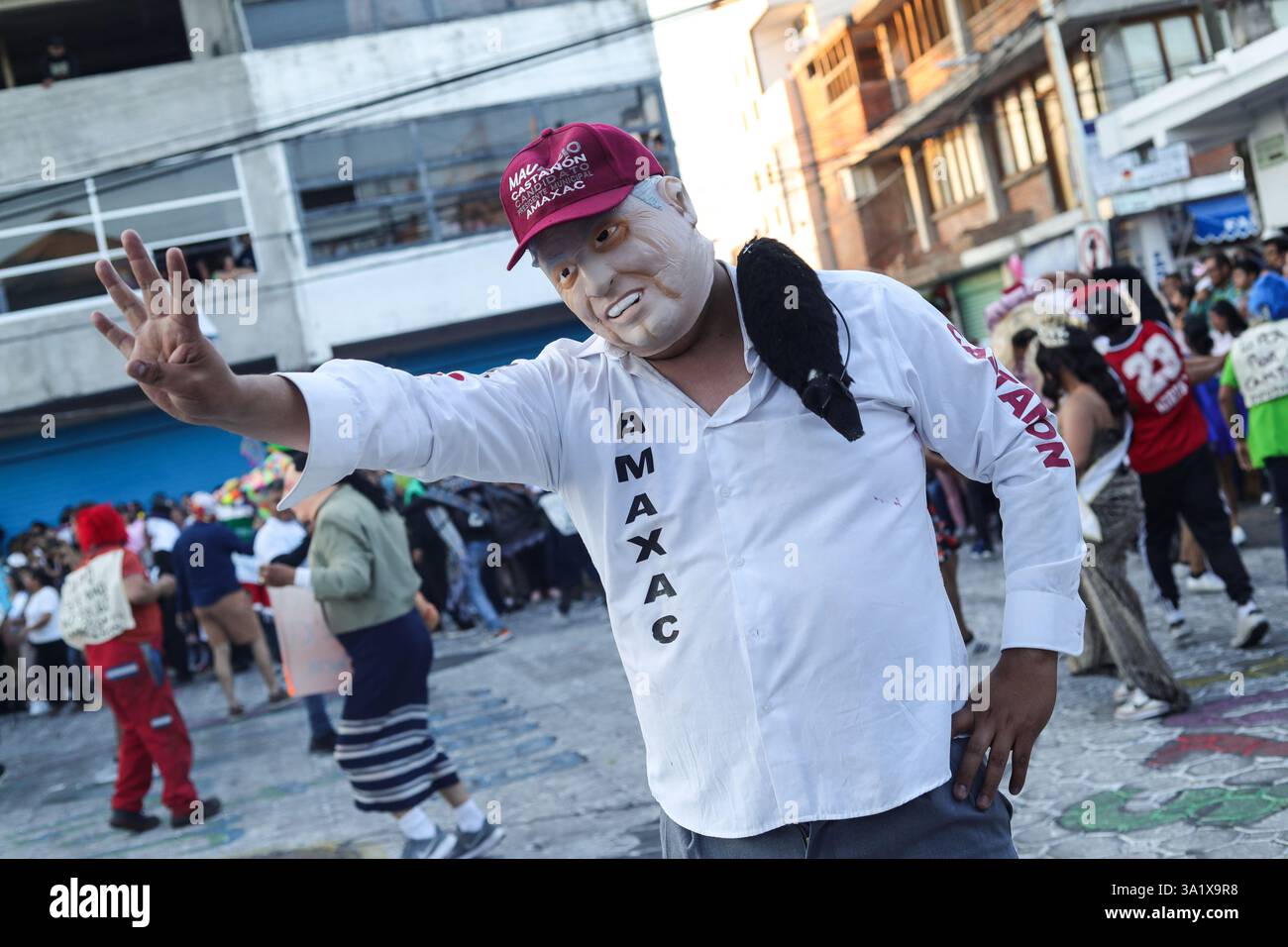 Amaxac De Guerrero, Mexico. 09th Mar, 2025. Residents of the ...