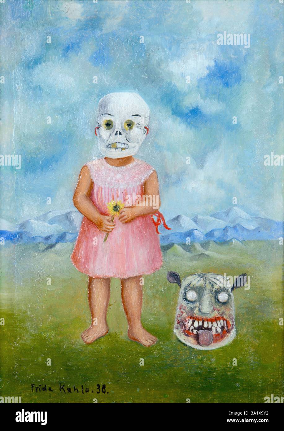 Frida Kahlo - Girl with Death Mask [Niña con máscara de calavera ...