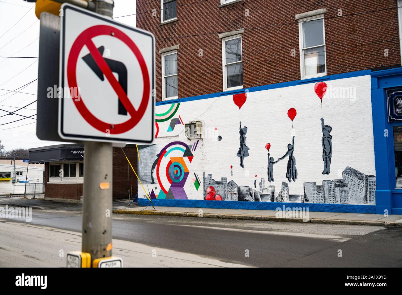 Augusta, ME, USA - March 20, 2022: Historic Buildings on Main Street in ...