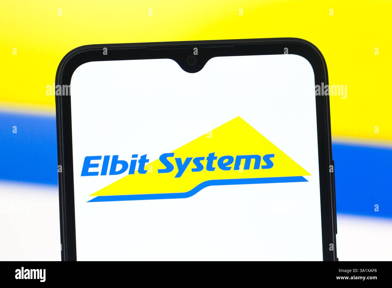 Canada. 10th Mar, 2025. In this photo illustration, the Elbit Systems ...