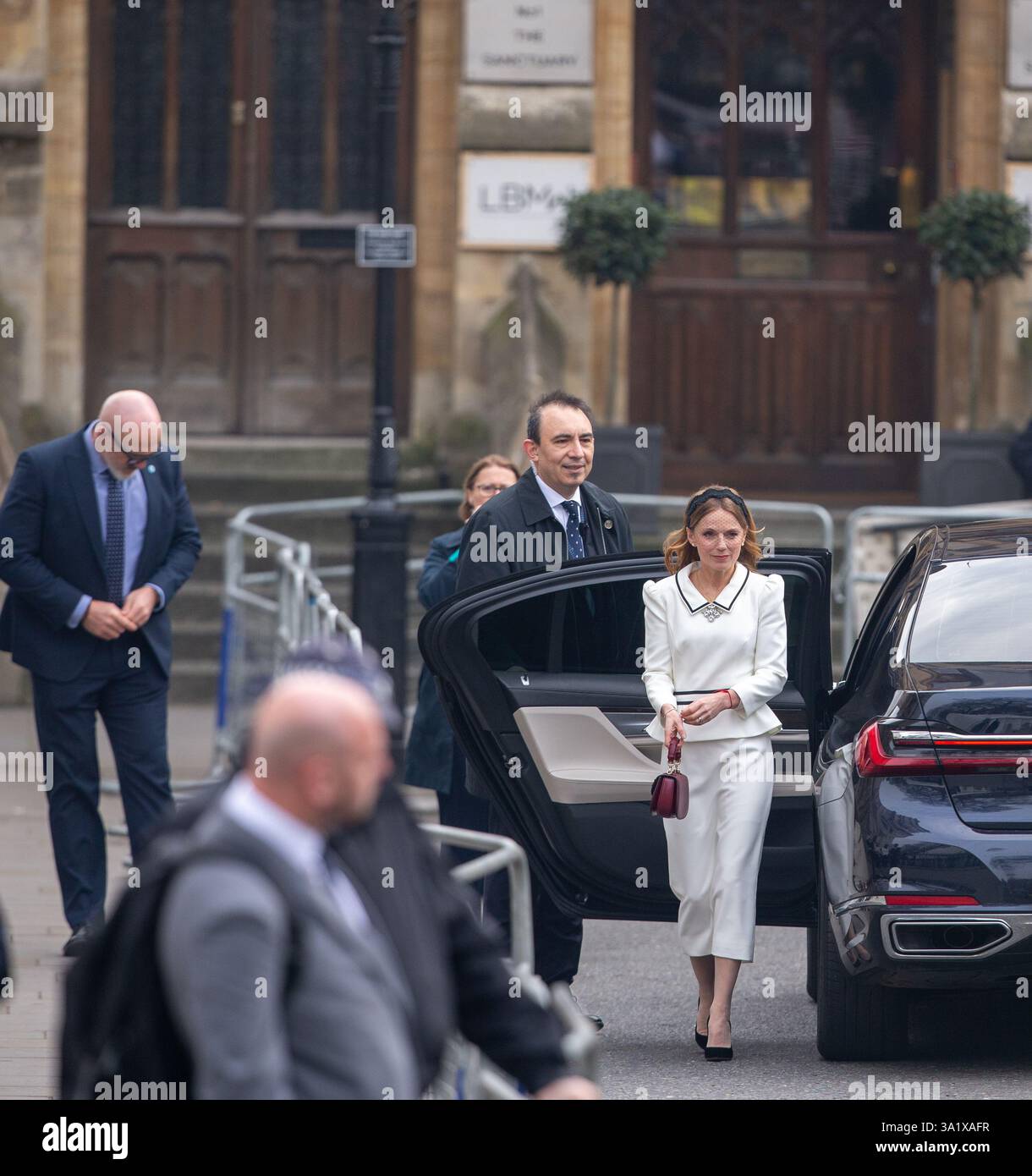 London, UK. 10th Mar, 2025. Geri Halliwell, arrives at Westminster ...