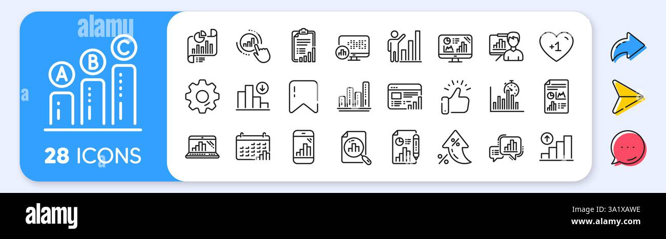 Graph line icons. Interest rate, AI generate, Inflation icons. Set of ...