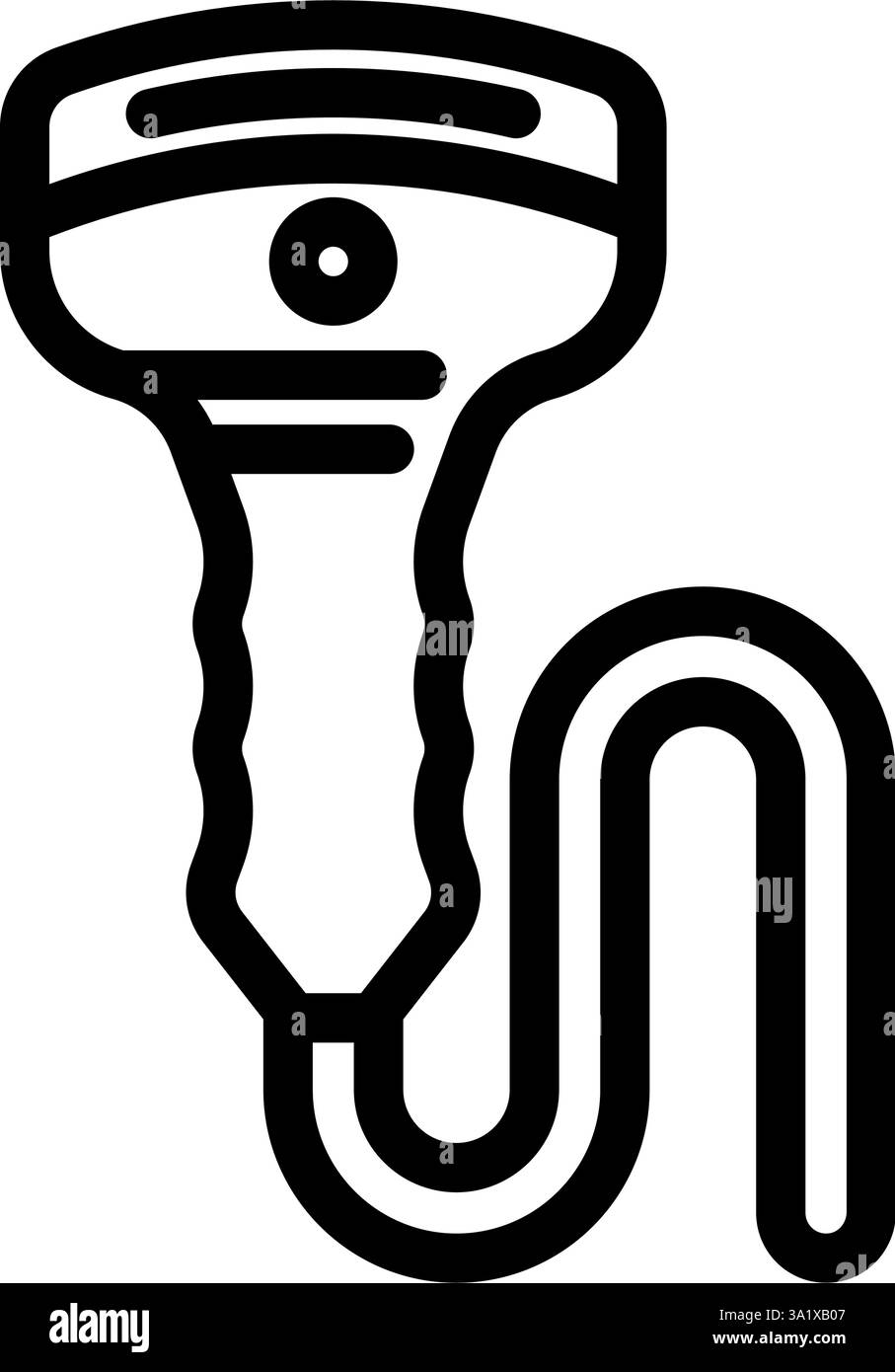 echocardiogram probe cardiology line icon vector illustration Stock ...