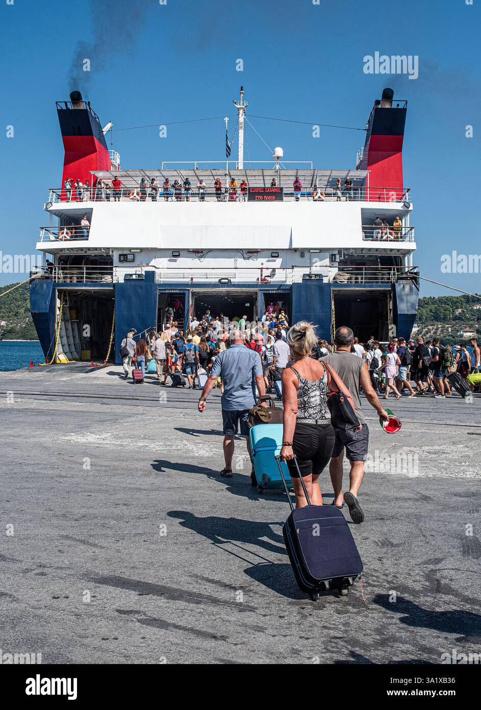 Foot passengers boarding ferry hi-res stock photography and images - Alamy