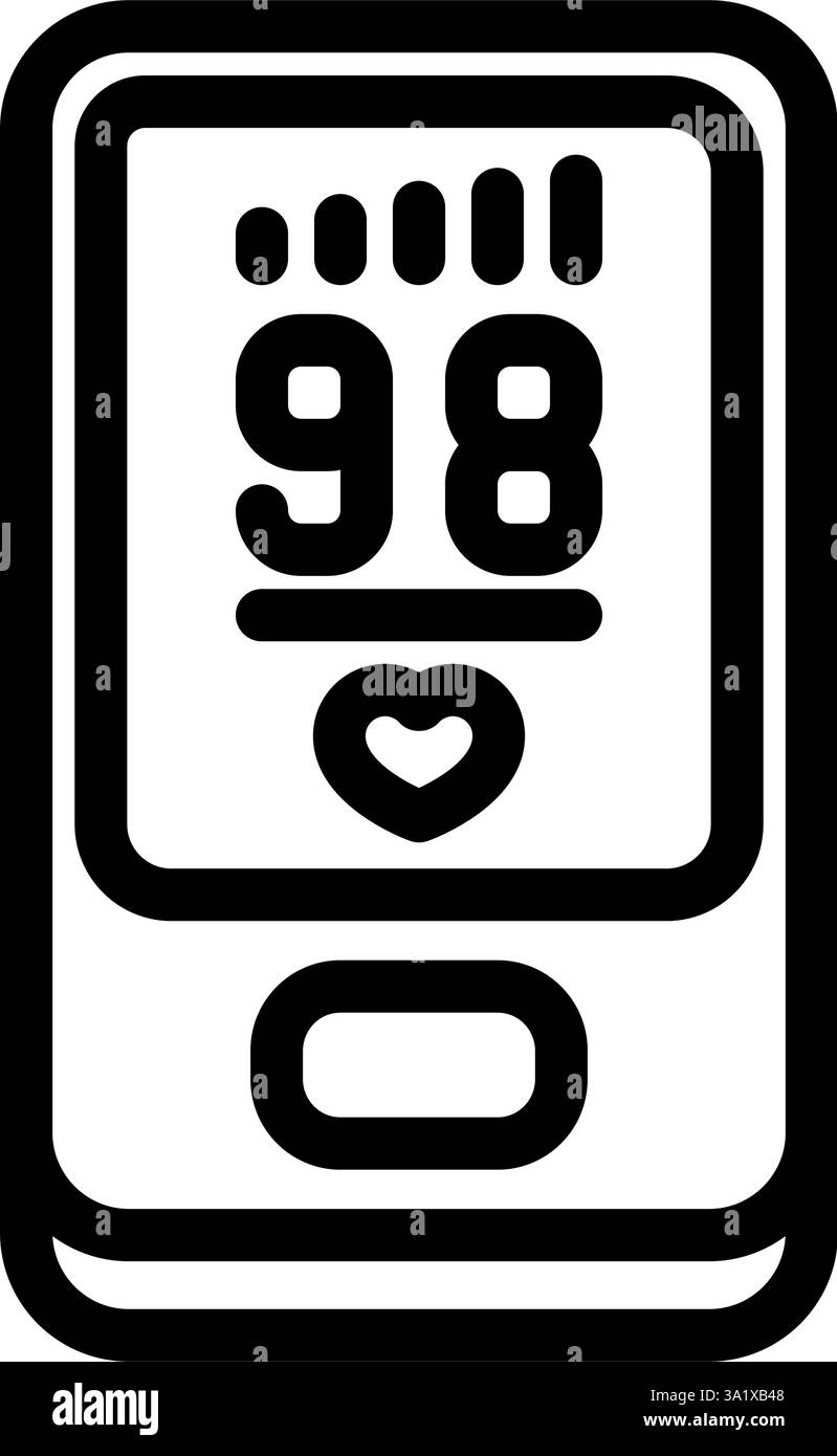 pulse oximeter cardiology line icon vector illustration Stock Vector Image & Art - Alamy