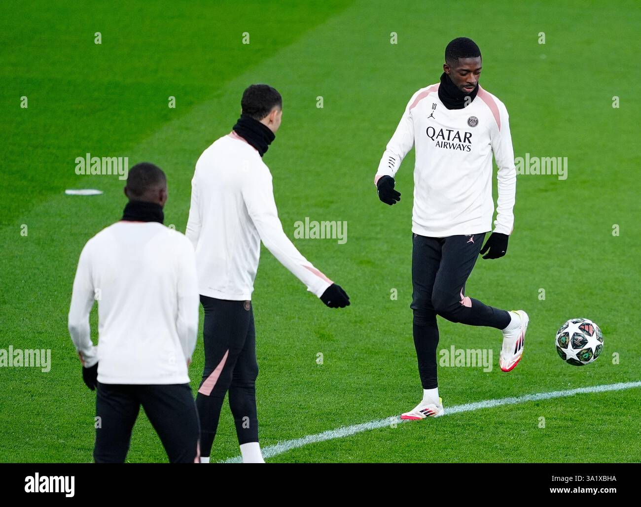 Paris Saint-Germain's Ousmane Dembele during the training session at ...