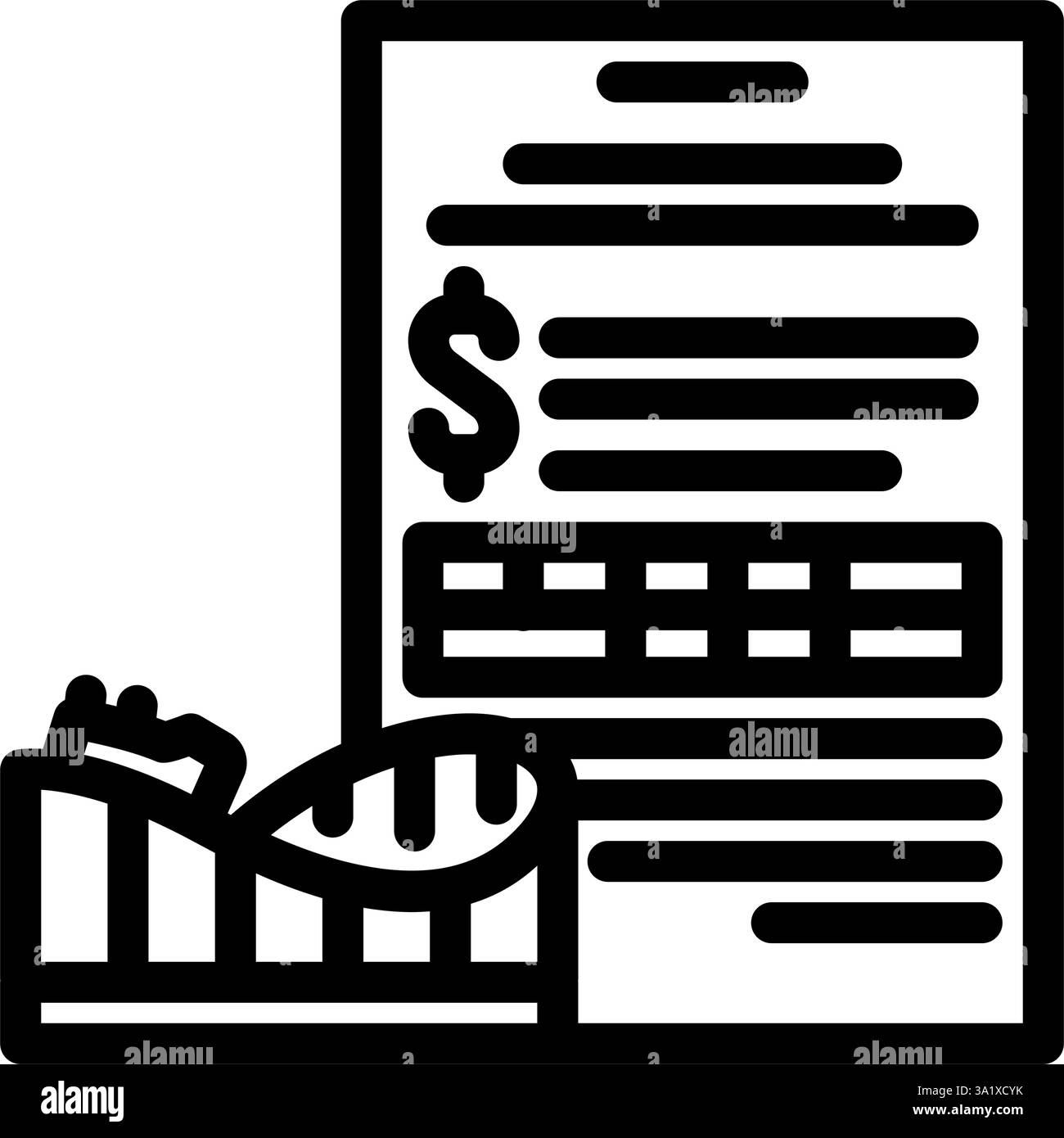 entertainment budget planning line icon vector illustration Stock ...