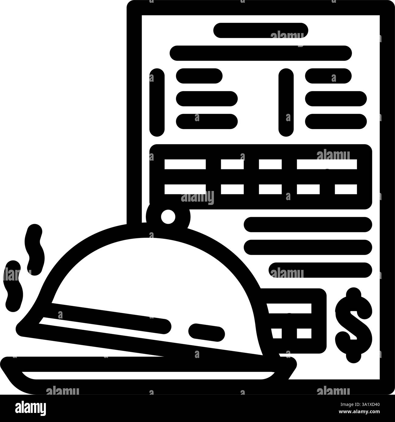 food budget planning line icon vector illustration Stock Vector Image ...