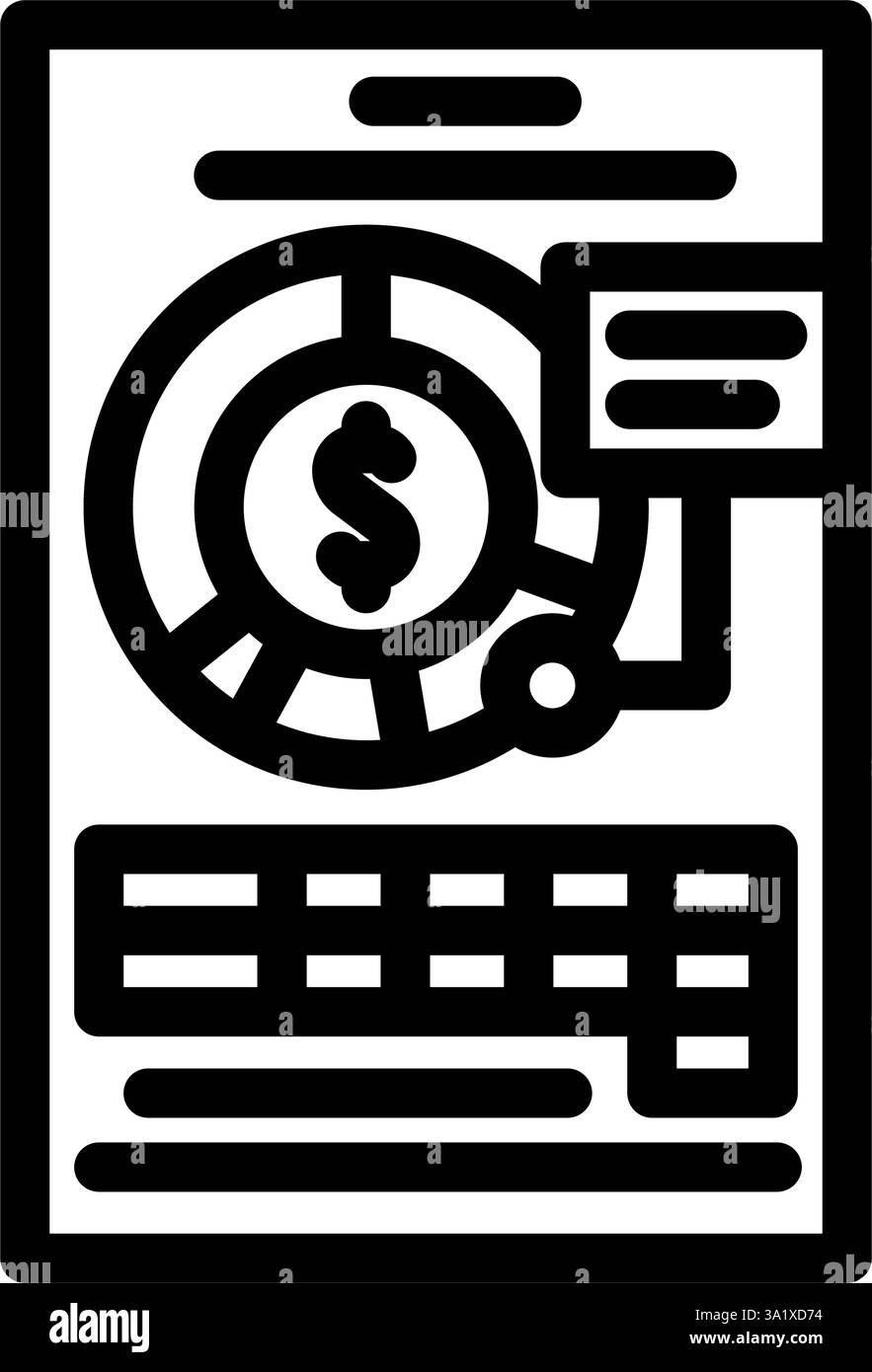 categories budget planning line icon vector illustration Stock Vector ...