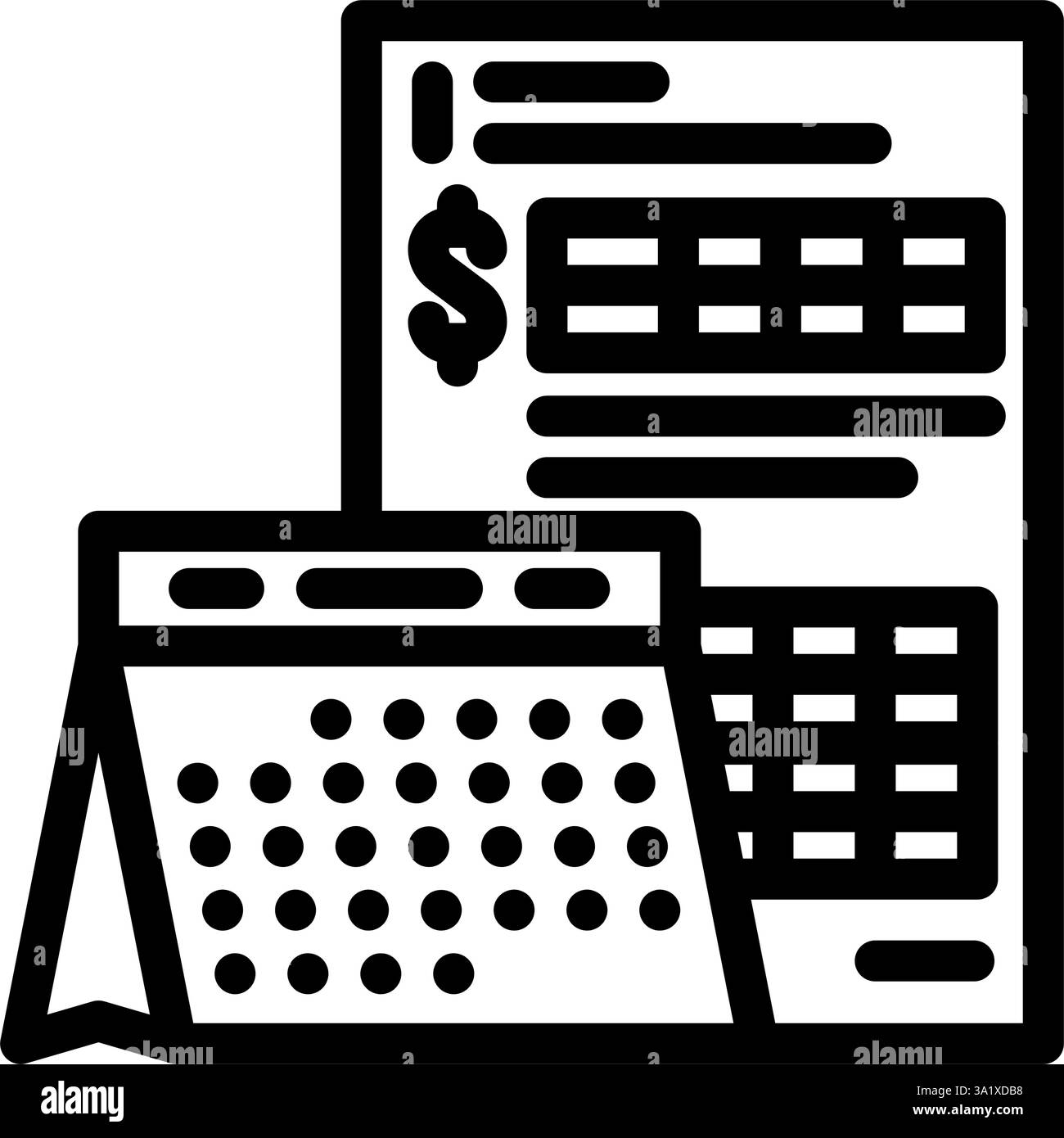 monthly expenses budget planning line icon vector illustration Stock ...