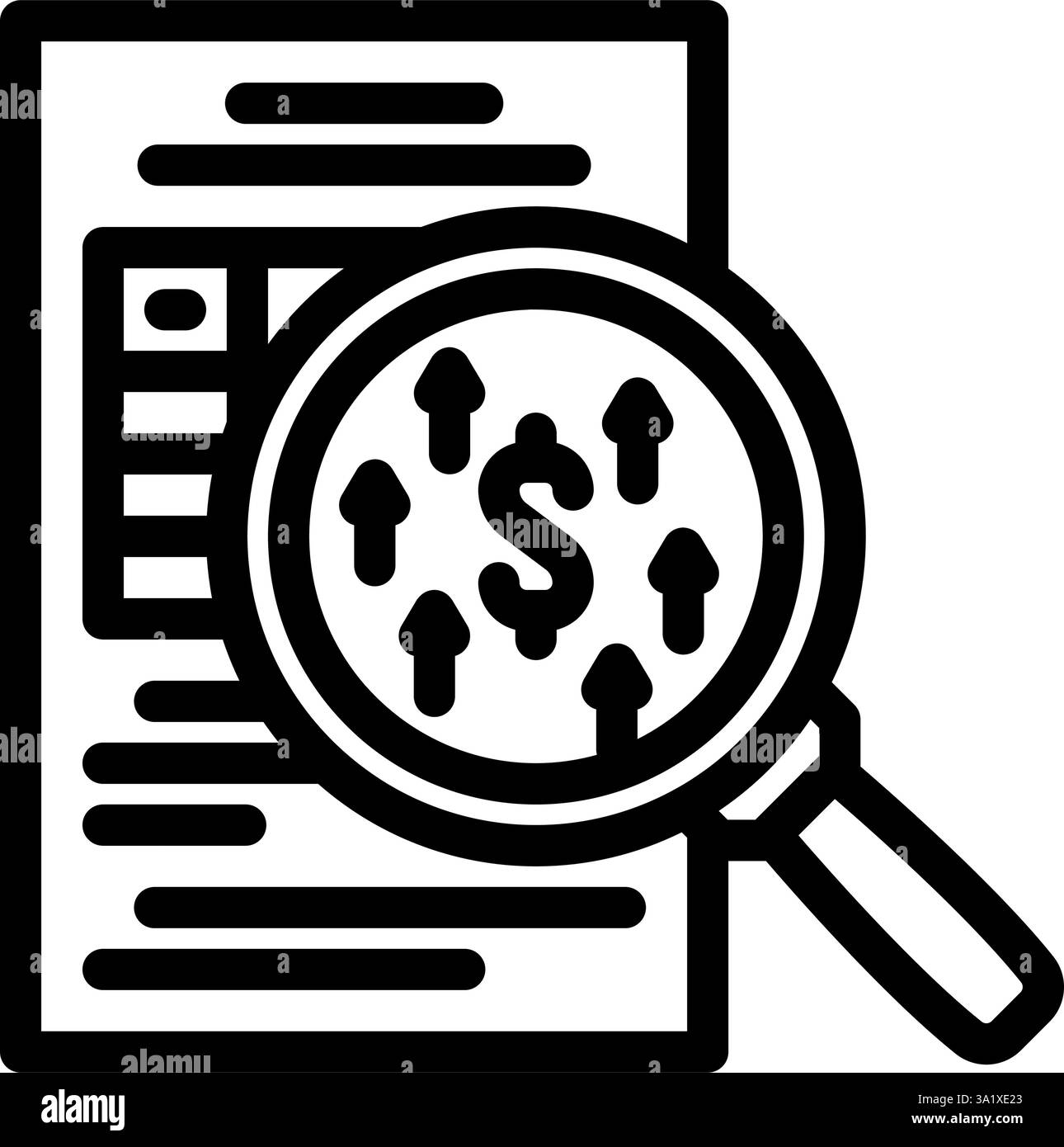 income tracking budget planning line icon vector illustration Stock ...